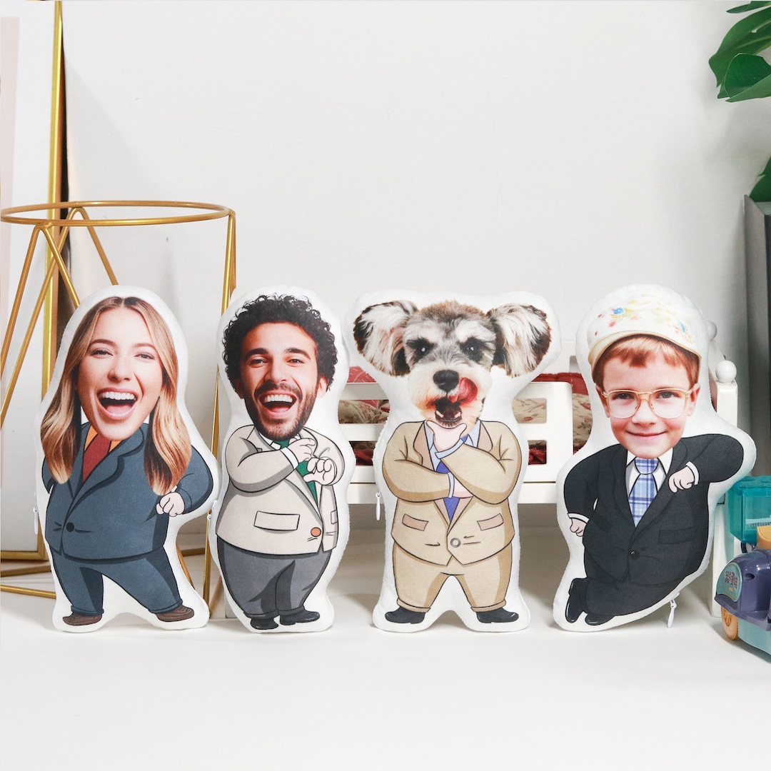 Custom Face Photo Pillow: Personalized Plush Doll Gift - Etsy
