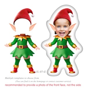 Custom Elf Doll Face Pillow, Personalize Photo Pillow, Girl Christmas ...