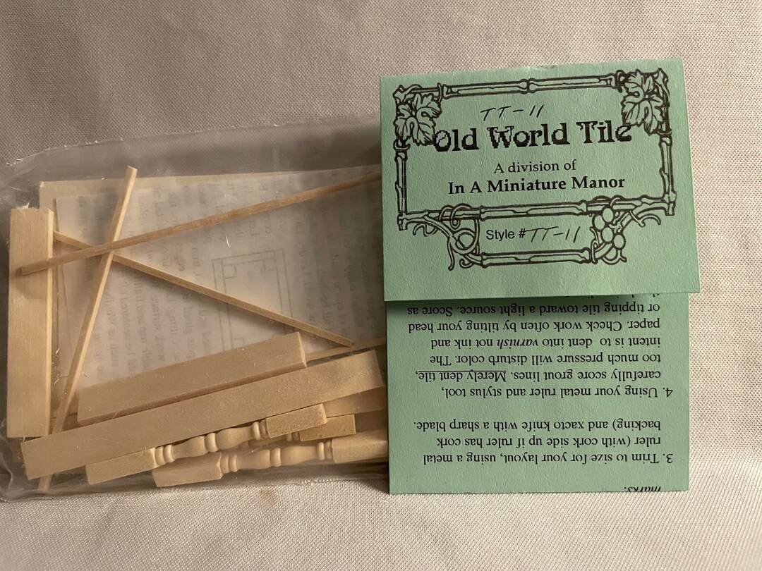 1:12 or 1” Scale, Ceramic Tile Kit From Old World Tile, 2000 - Etsy