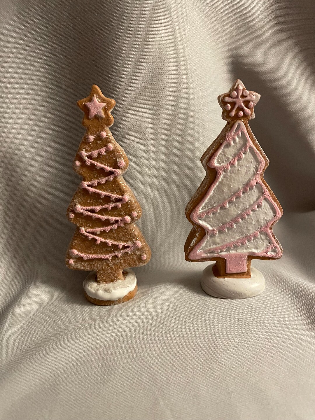 Pair of Gingerbread Cookie Trees, 4” Tall - Etsy
