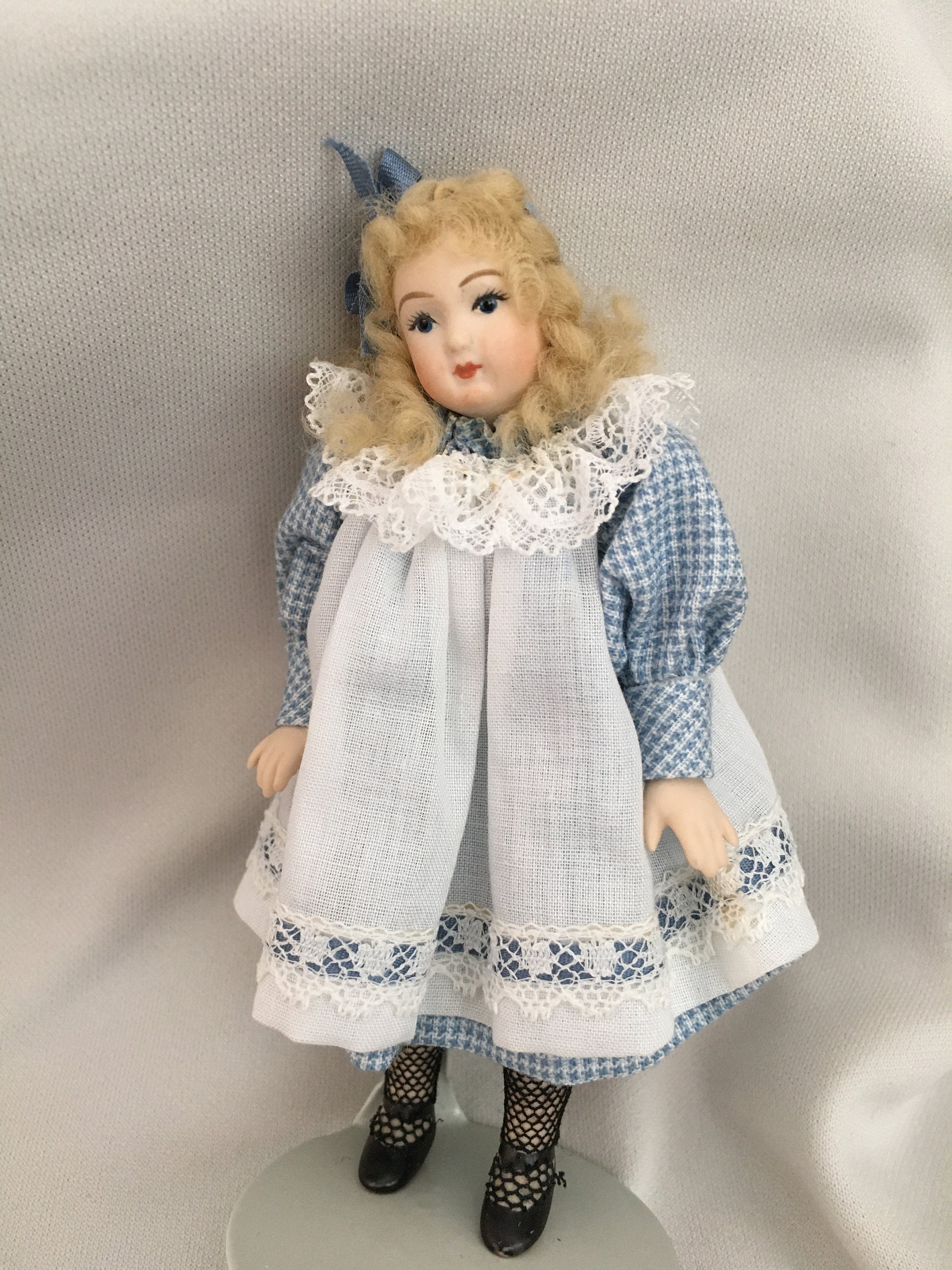 1” or 1/12” Porcelain Doll, Young Girl - Etsy