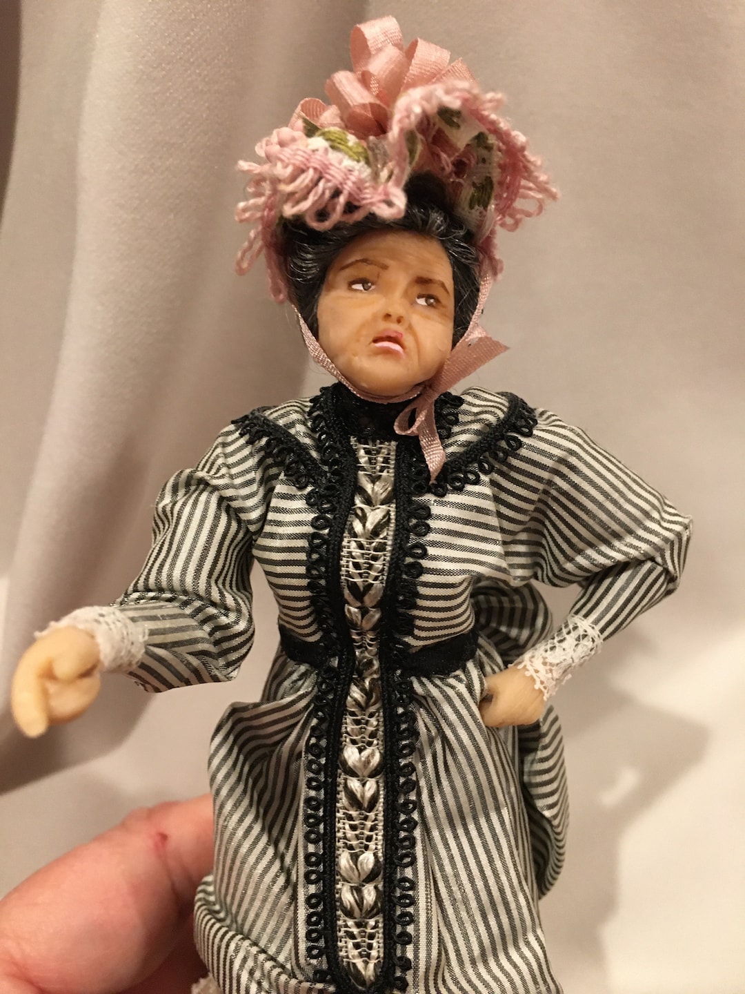1” or 1/12” Vintage Elderly Lady Doll by Delores Cole, 1994’s - Etsy