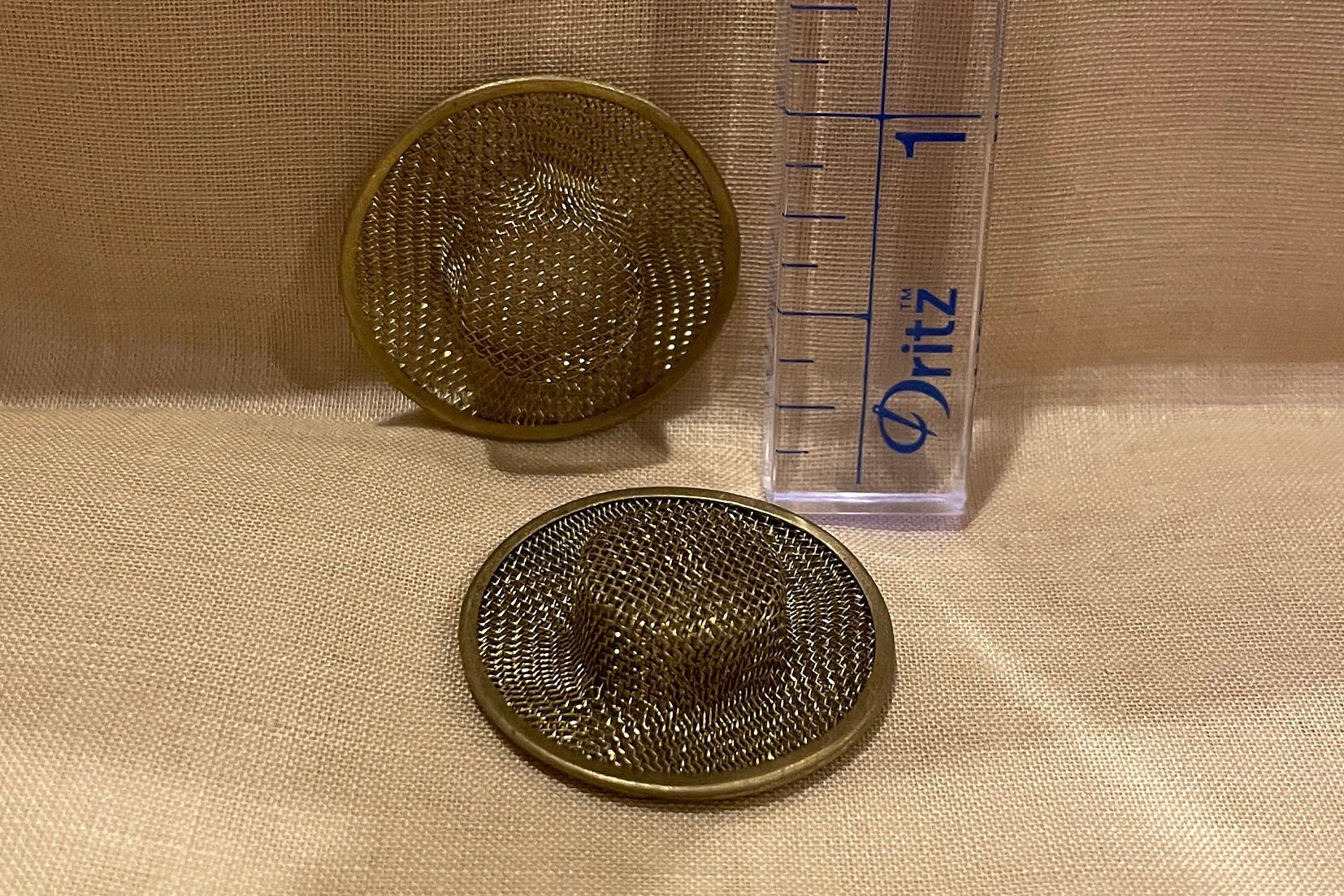 1” or 1/12” Vintage Metal Mesh Frame Hat, Set of 2, 1” Round - Etsy