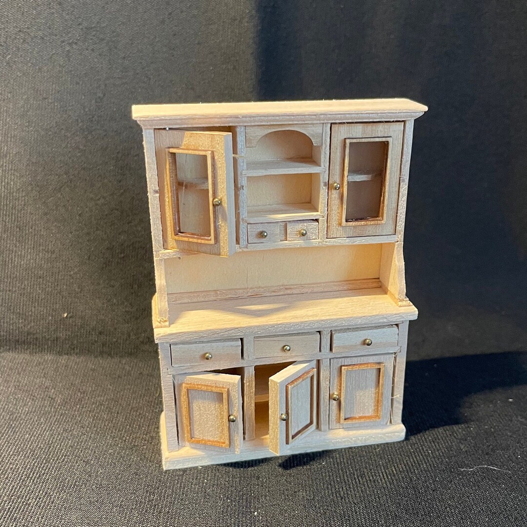 1:24 or 1/2” Scale Kitchen Cabinet, Unfinished, Wooden - Etsy