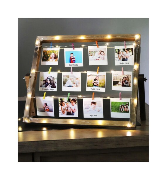 Personalized 12 Photos Desktop Photo Frame With Led Light - Etsy