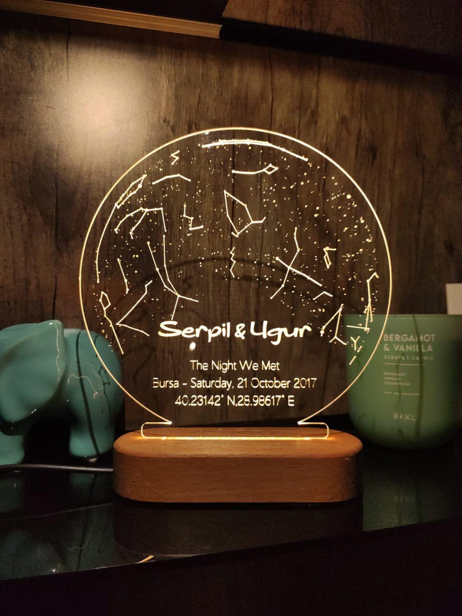 Personalized Star Map Night Light - Custom Constellation Map for ...