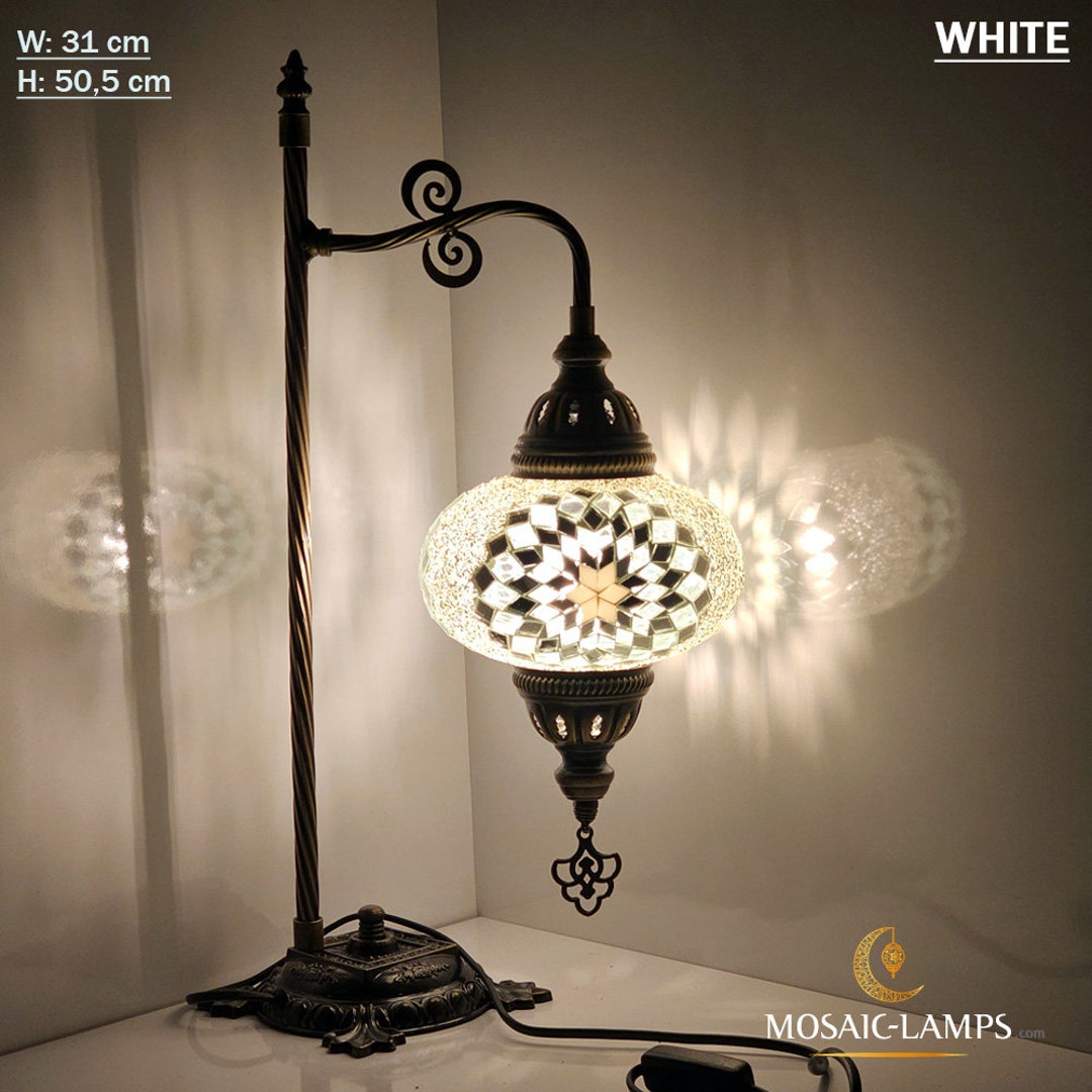 Turkish Mosaic Single Street Table Lamp, Handmade Street Table Light ...