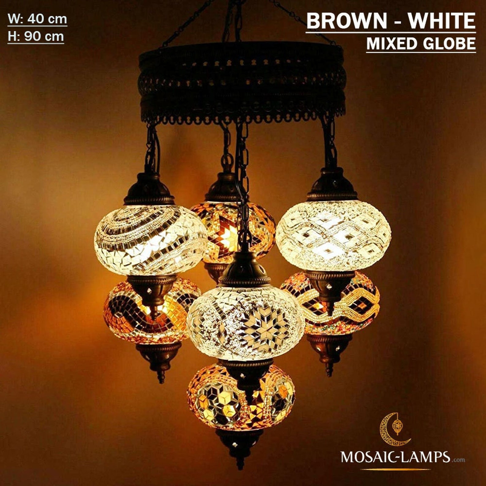 7 Globe Turkish Sultan Chandeliers Large Ball Moroccan - Etsy