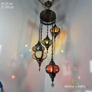 Spiral 5 Sphere Byzantine Lights, Moroccan, Syrian, Ottoman Metal Motif ...