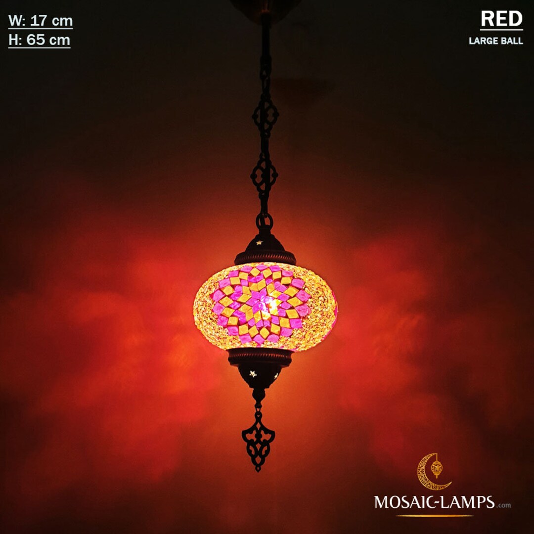 Turkish Moroccan Large Globe Tiffany Style Handmade Mosaic Hanging ...