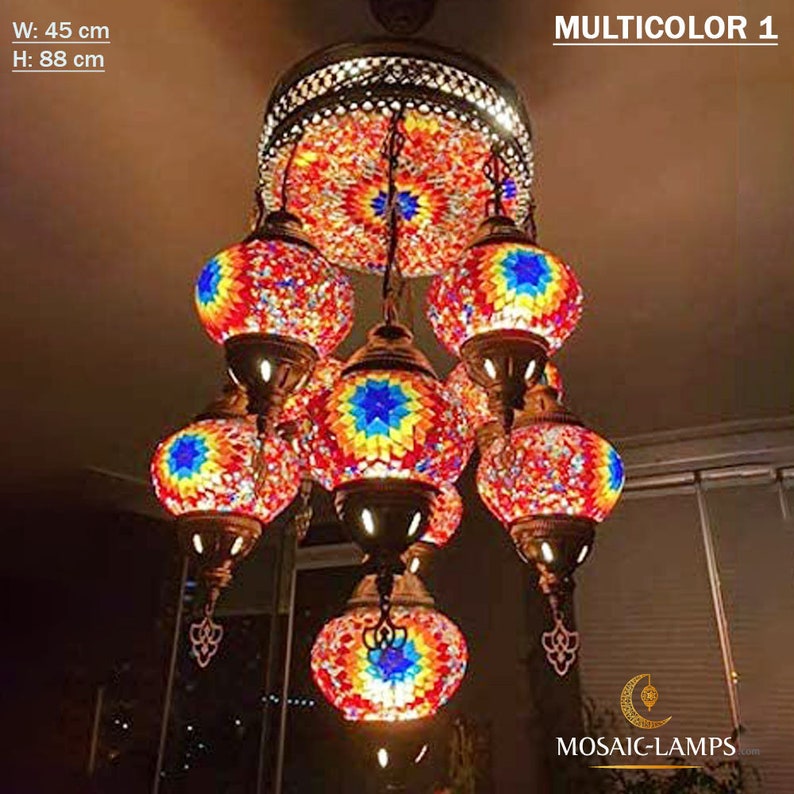 91 Globe Mosaic Turkish Chandeliers Mixed Settlement Mosaic - Etsy