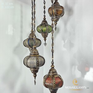 Spiral 5 Sphere Byzantine Lights, Moroccan, Syrian, Ottoman Metal Motif ...