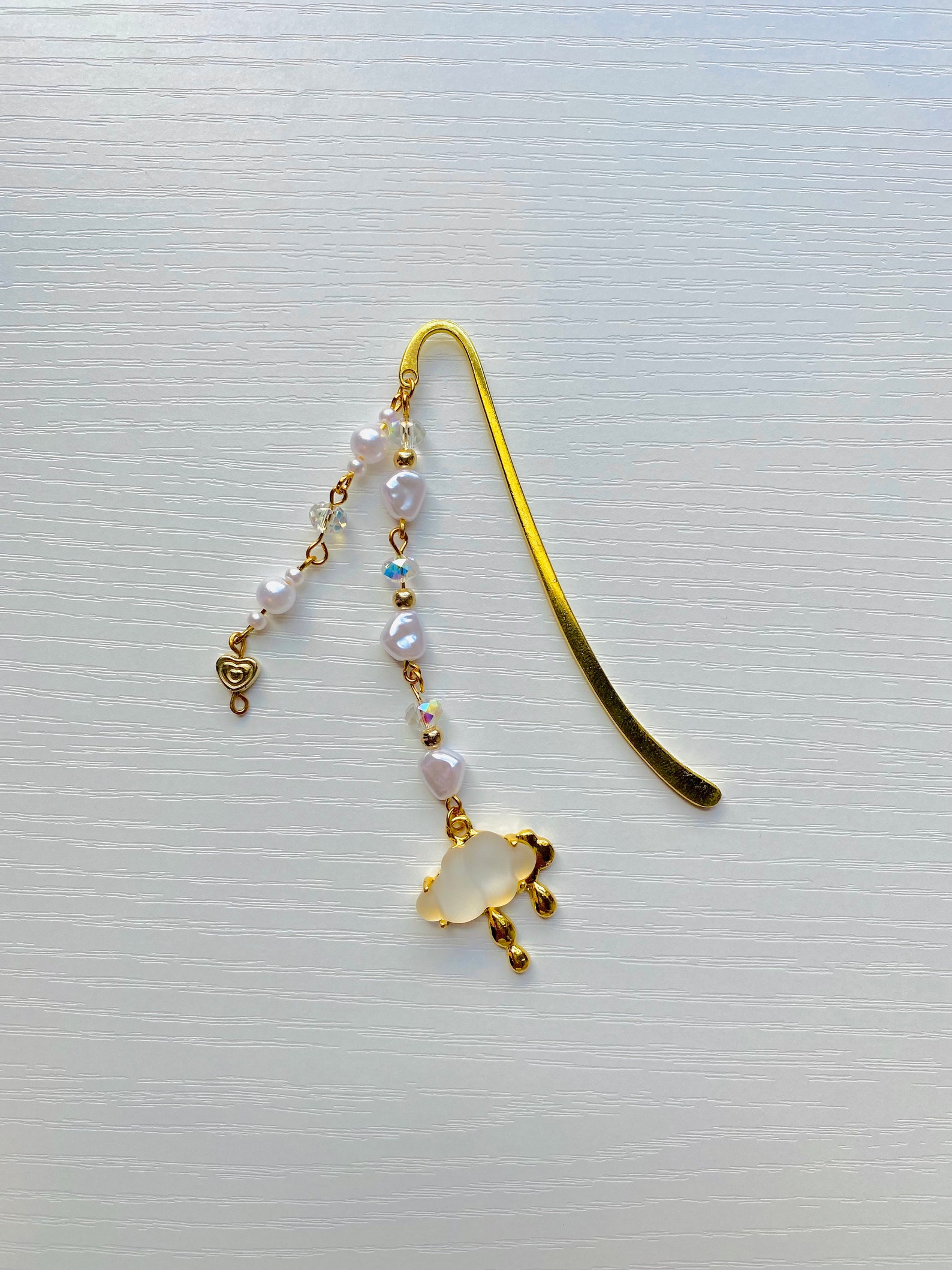 Beaded Bookmark, Hook Bookmark, Book Lover Gift Idea, Gold Bookmark ...