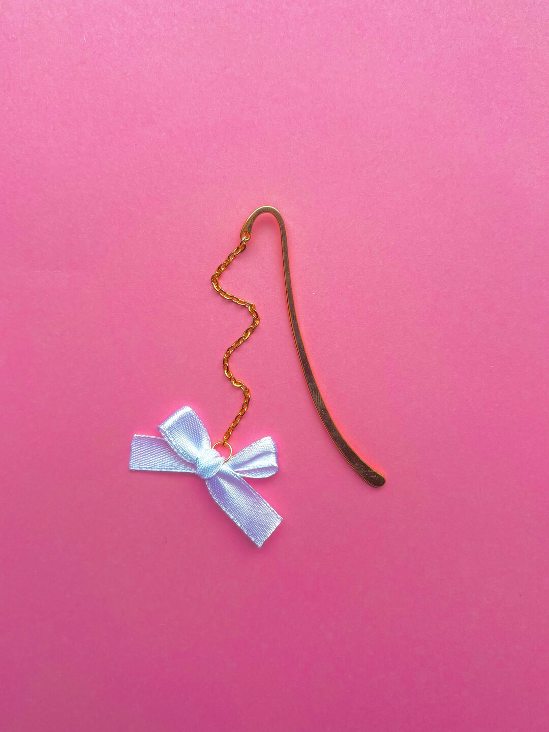 Coquette Bow Bookmark White Bookmark Book Lover Gift Idea Kawaii ...