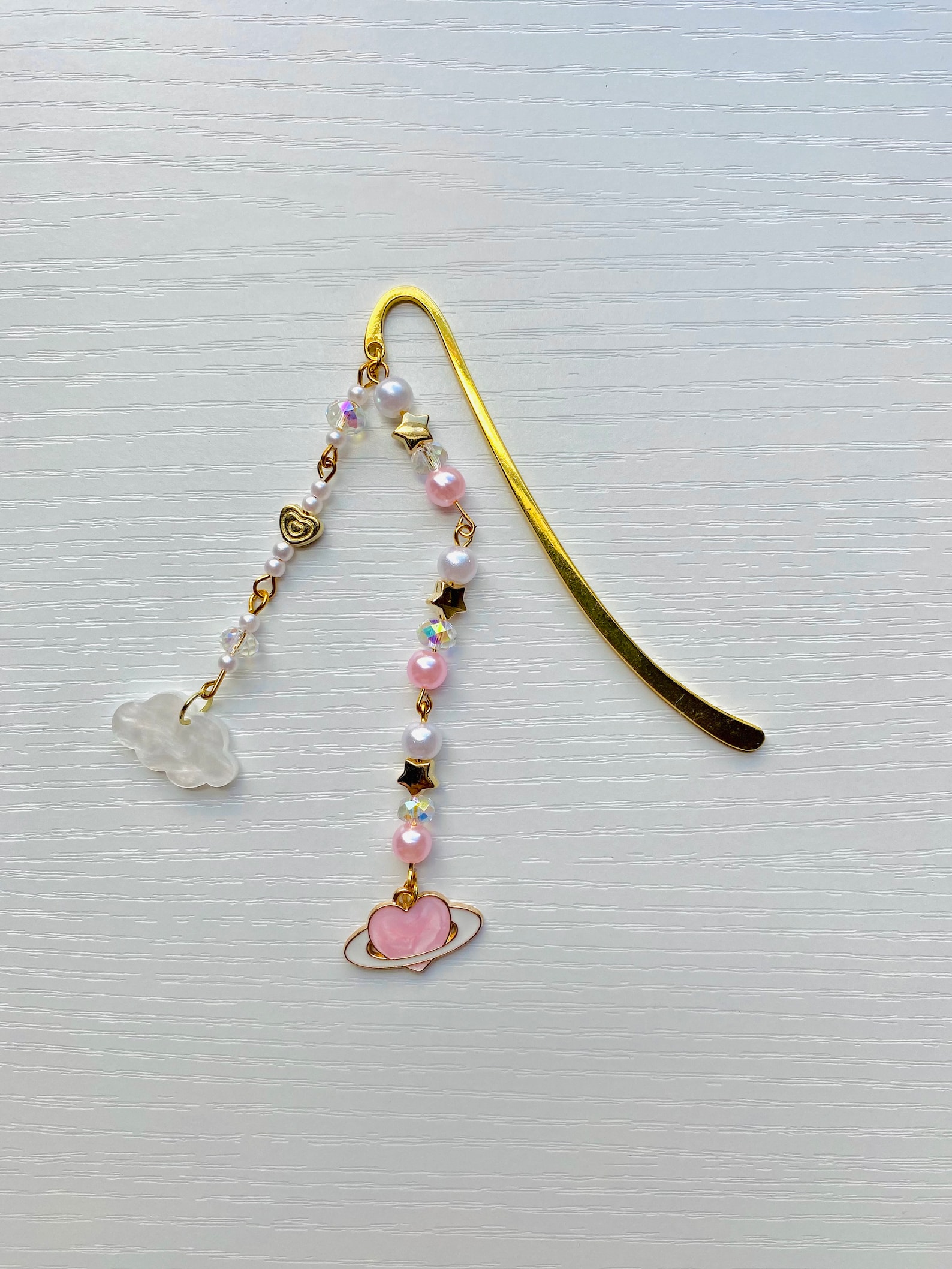 Beaded Bookmark, Hook Bookmark, Book Lover Gift Idea, Gold Bookmark ...