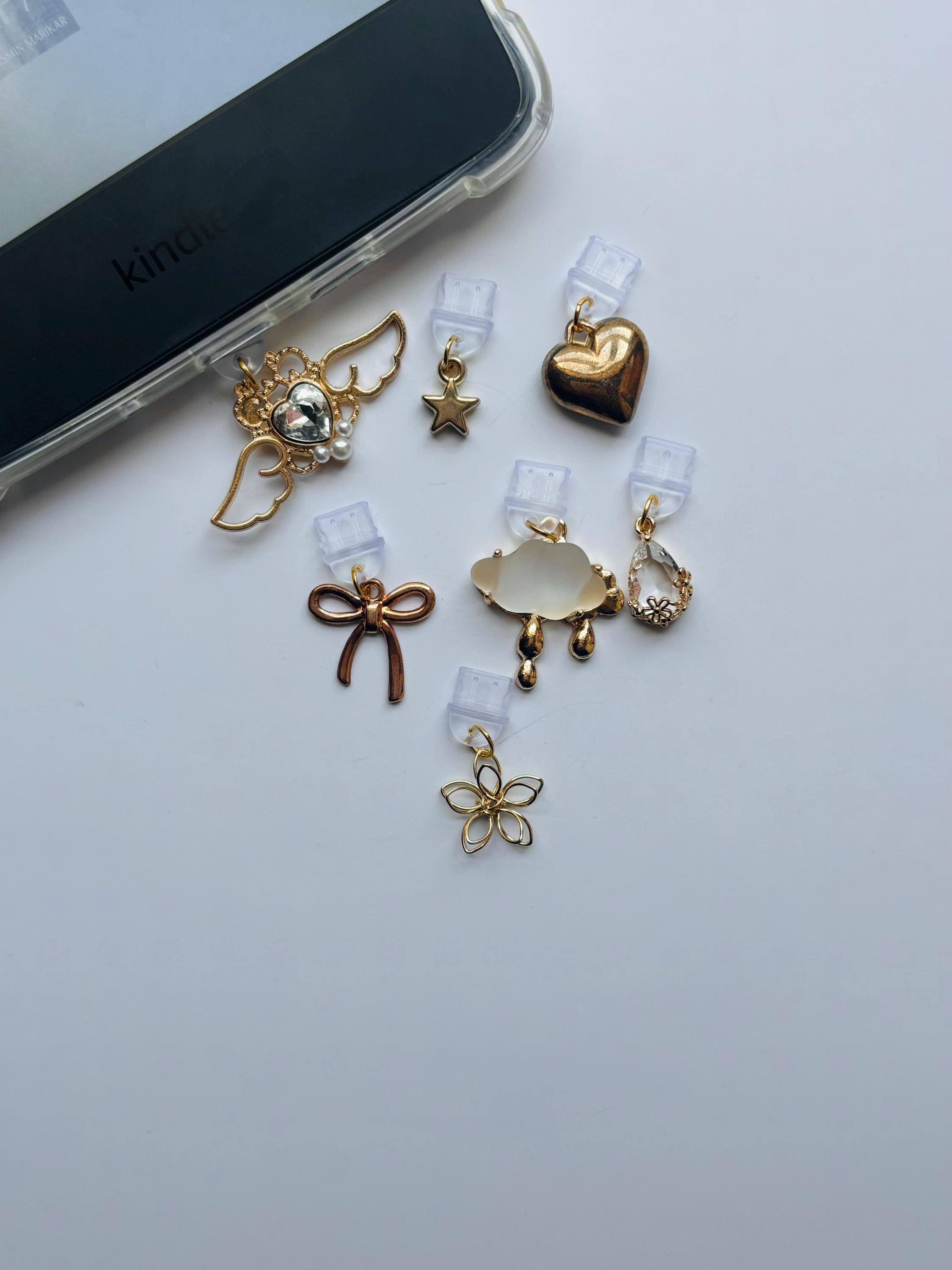 Pretty Kindle Dust Plug Charm, Cute Tablet & Phone Accessories, USB ...
