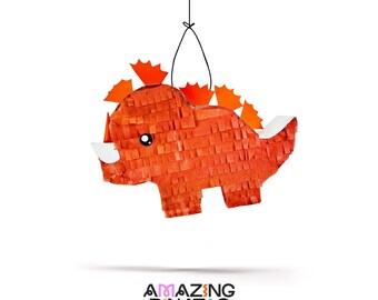 Dinosaur Pinata 3D Party Decor Triceratops Pinata Toddler Party ...