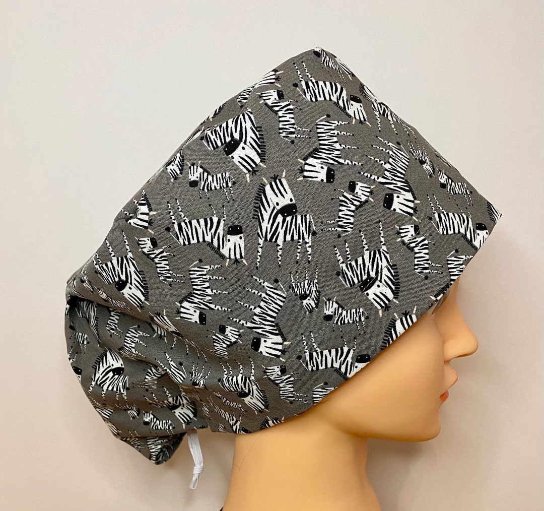 Zebra Scrub Cap - Etsy