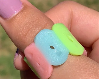 Pink and Blue Ring | Etsy