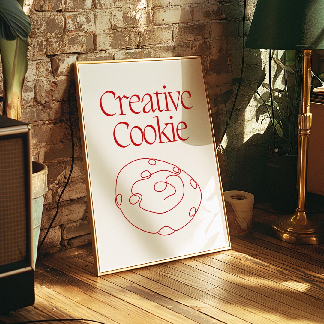 Creative Cookie Minimalist Line Art Poster for Artists, Writers ...
