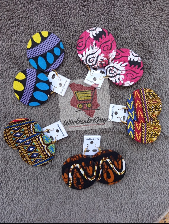 Ankara Earrings Wholesale Earrings Fabric Earrings Kitenge Earrings African Earrings Handmade Earrings Personalized Gifts Wedding Bridal