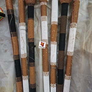 On Sale Maasai Rungu,wholesale Masai Fimbo,masai Beaded Wooden Talking ...