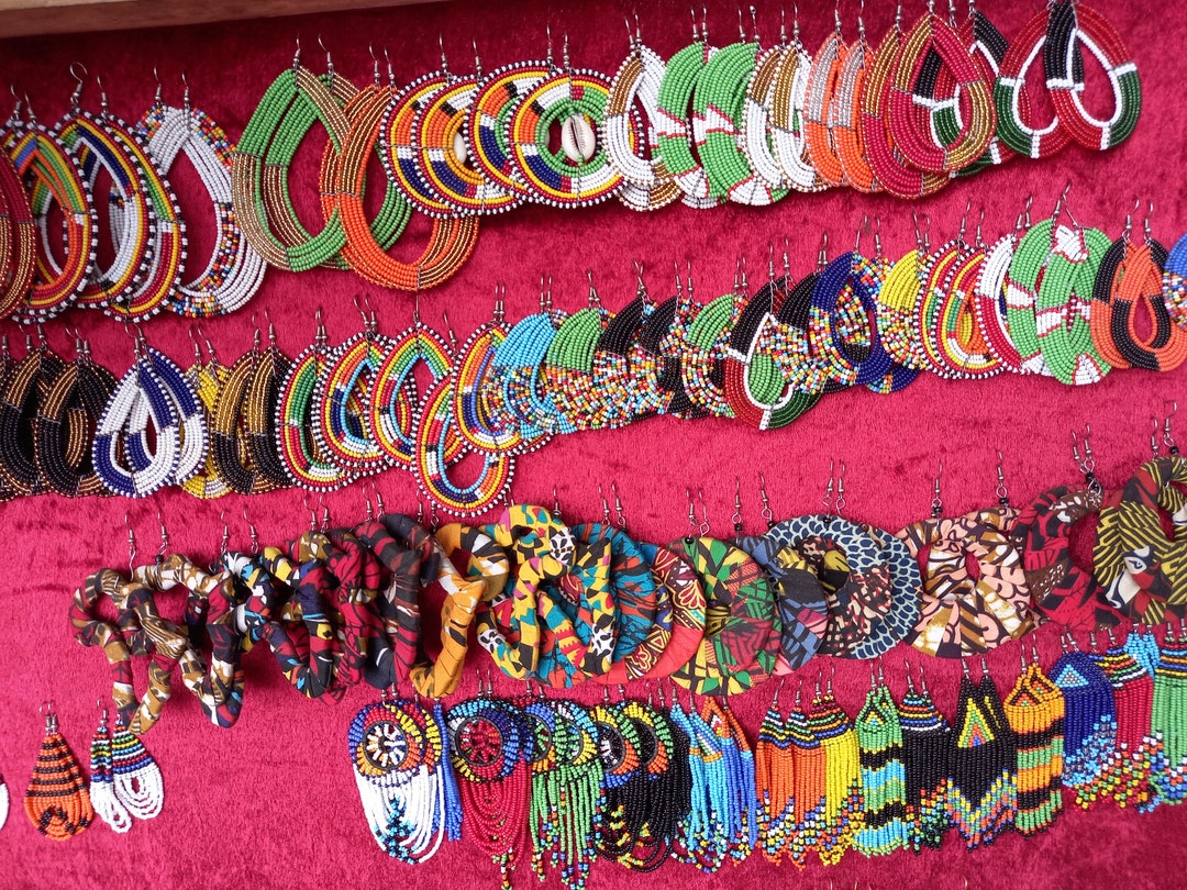 ON SALE WHOLESALE Assorted Earrings, Beaded Earrings, African Earrings ...