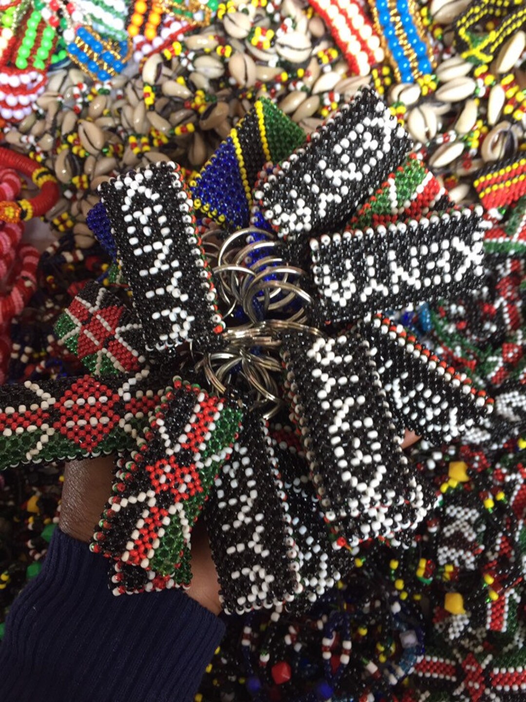Wholesale Beaded Key Chains/ Key Chains/ African Key Holder/ Keyrings ...