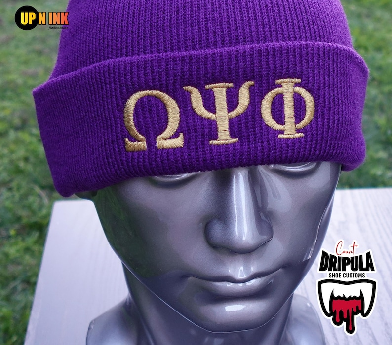 Omega Psi Phi Knit Beanie Skull Cap Gift 1911 GREEK LETTERS Probate ...