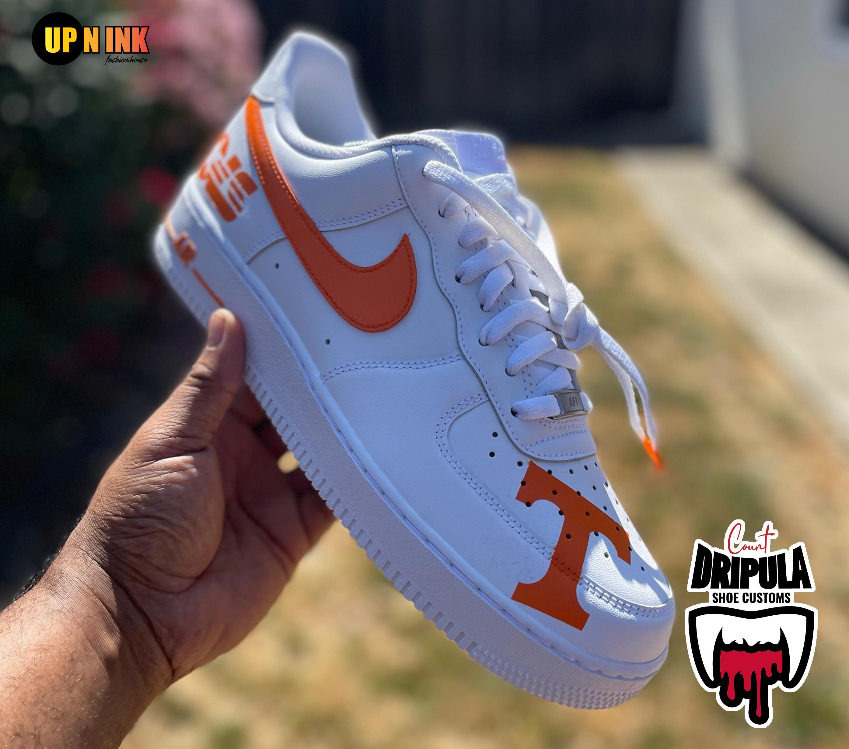 Custom College Air Force 1 Shoes, Hand-painted Tennessee AF1 Sneakers ...