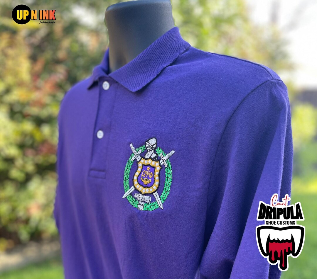 Omega Psi Phi Polo Shield Que HBCU Bruhz Crest Fashion Men's Divine 9 ...