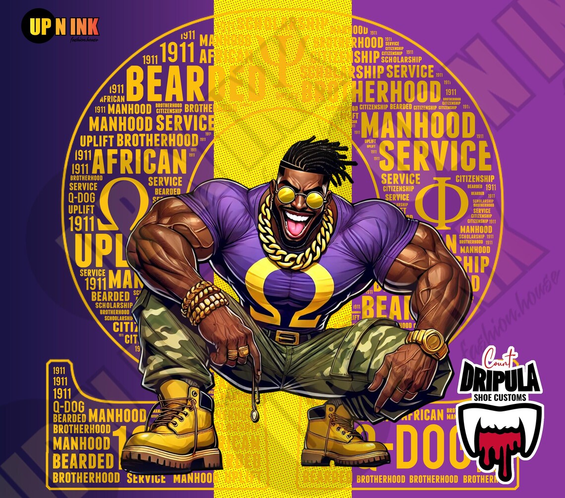 Omega Psi Phi Tumbler Wrap Bruhz 1911 Ques Design Fraternity Colorful ...