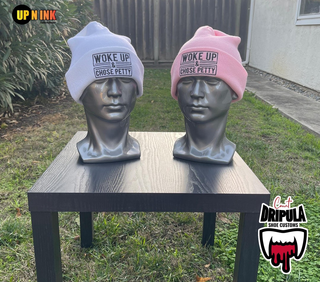 Woke up Petty Funny Weird Beanie Skull Cap Gift, Funny - Etsy