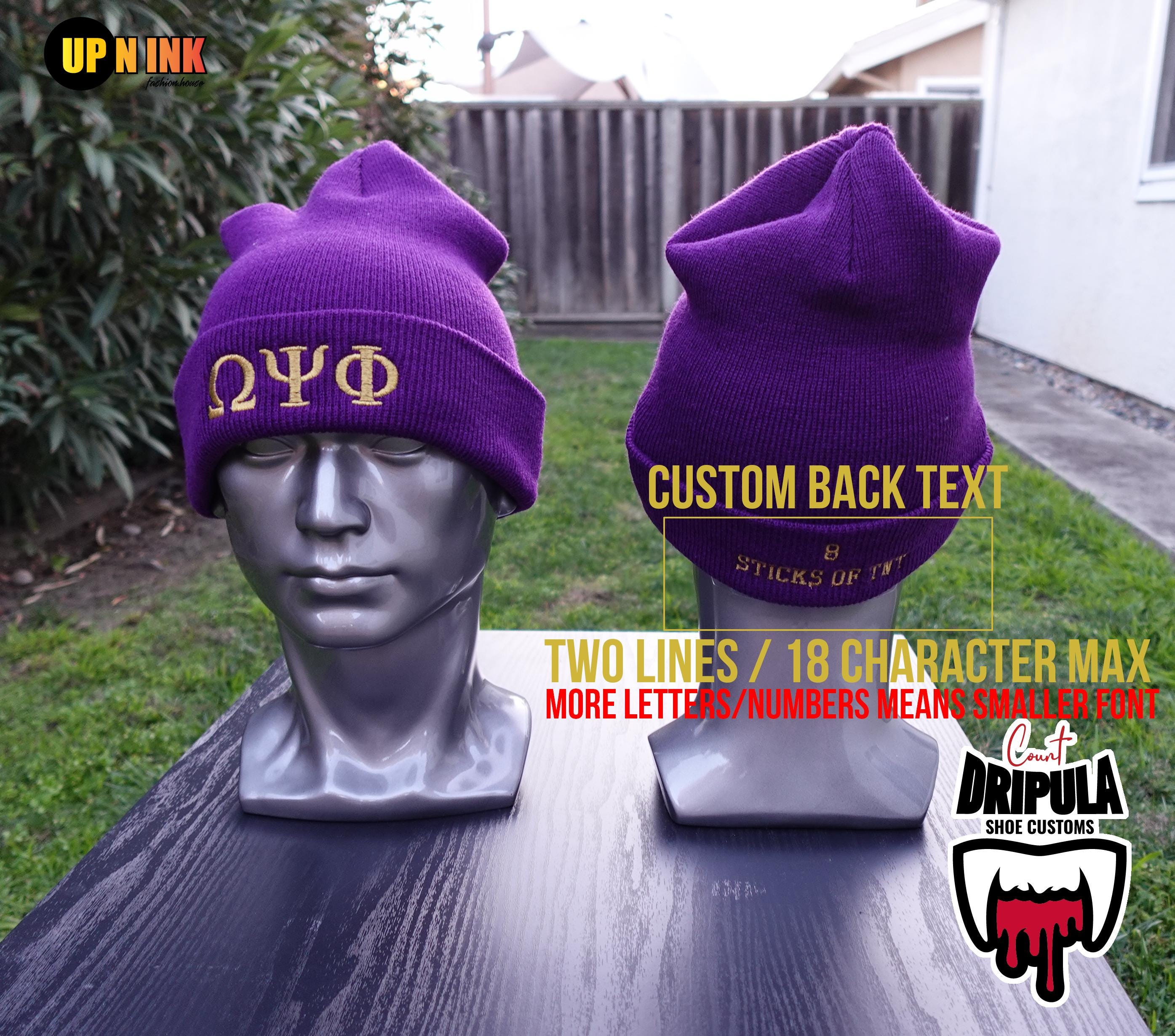 Omega Psi Phi Knit Beanie Skull Cap Gift 1911 GREEK LETTERS Probate ...