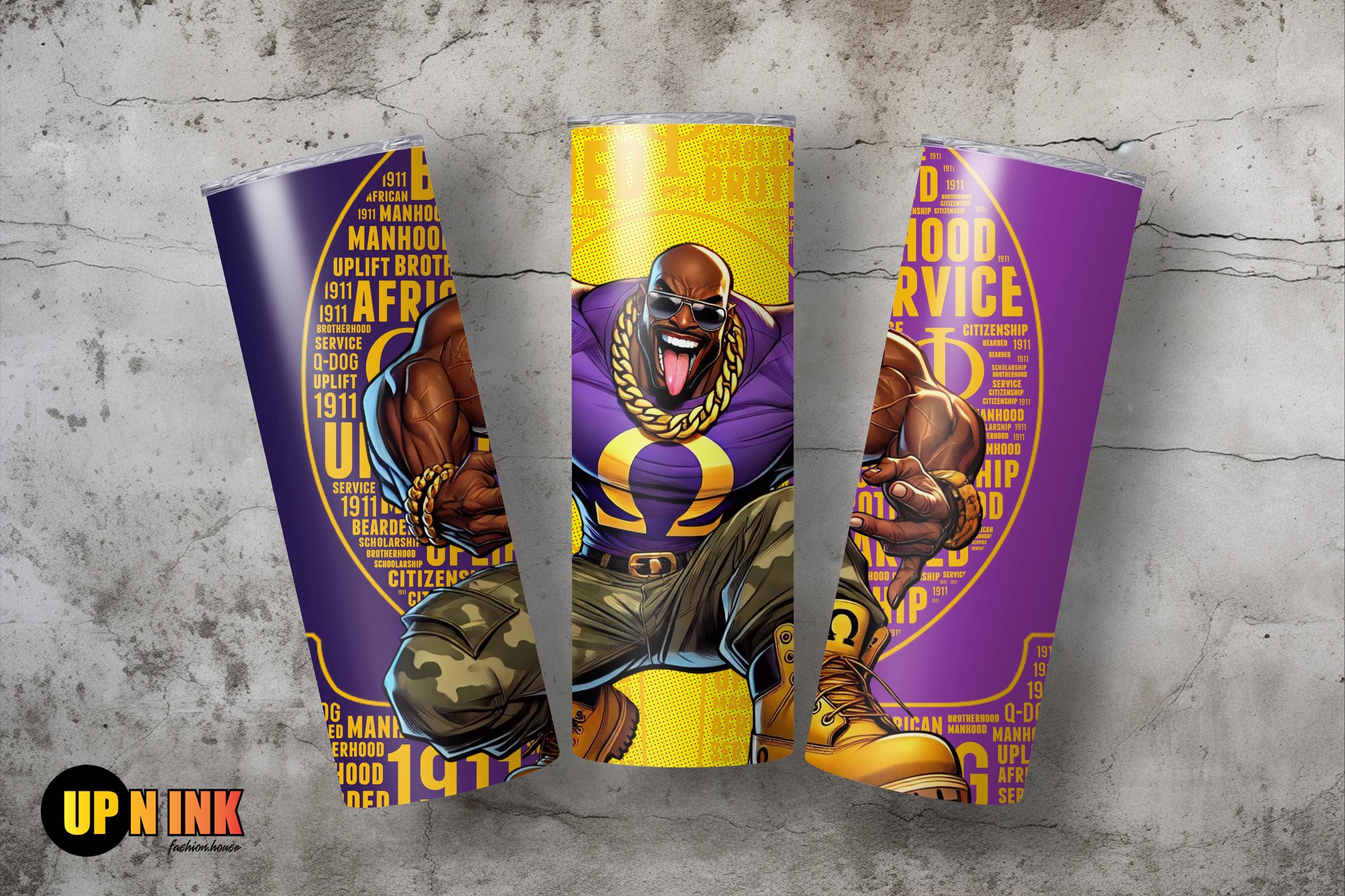 Omega Psi Phi Tumbler Wrap Bruhz 1911 Ques Design Fraternity Colorful ...