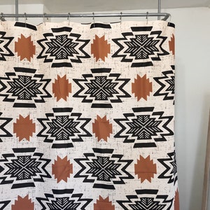 Modern Aztec Shower Curtain - Etsy