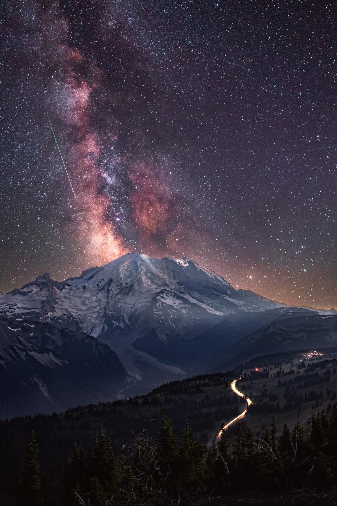 Perseids Meteor Shower in Mount Rainier National Park - Etsy