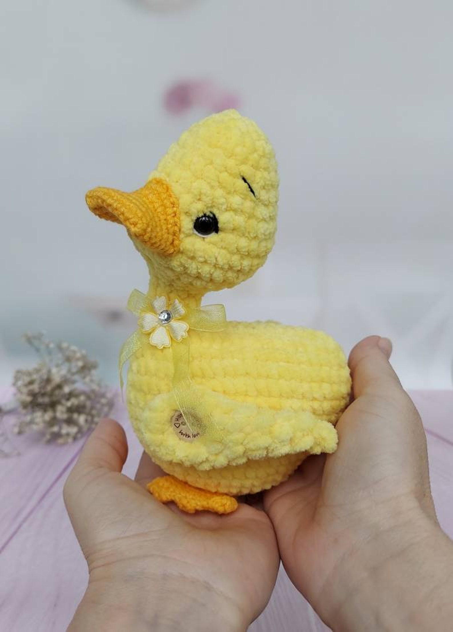 Duck Crochet Plush Cute Duckling Plushie Knit Amigurumi Toy - Etsy