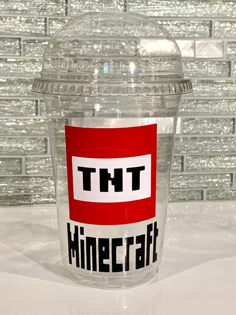 Minecraft Popcorn Cup/minecraft Birthday Party/gamer Birthday/minecraft ...