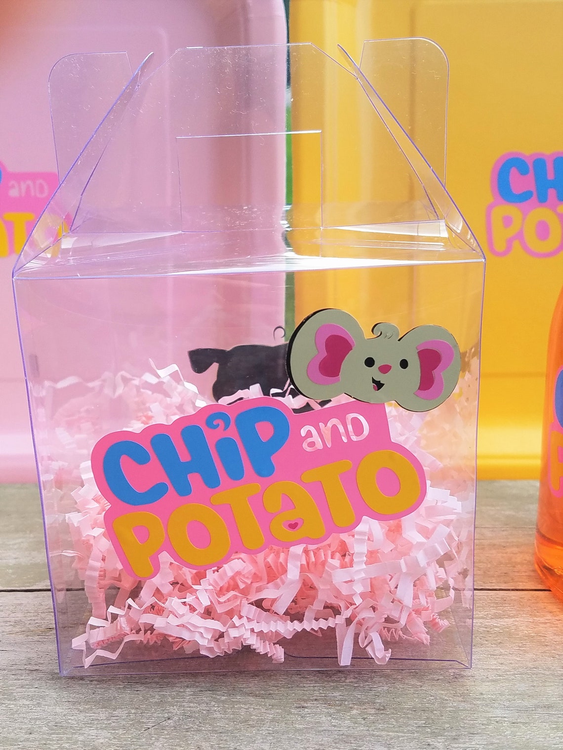 Chip and Potato Clear Gable Box/ Chip and Potato Party | Etsy