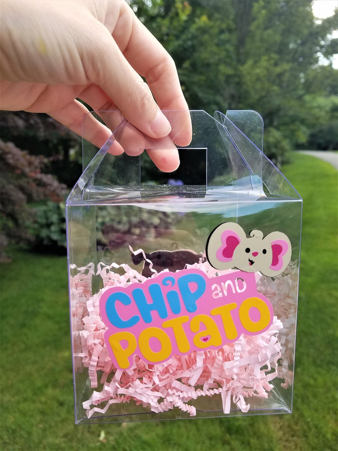 Chip and Potato Clear Gable Box/ Chip and Potato Party Favor/chip and ...