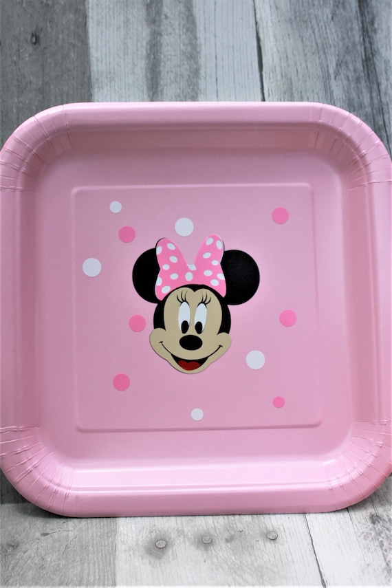 7 Minnie Mouse Paper Plate/minnie Mouse Party Favor/minni - Etsy