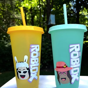 24oz Changing Color Tumbler With Top and Straw - Etsy