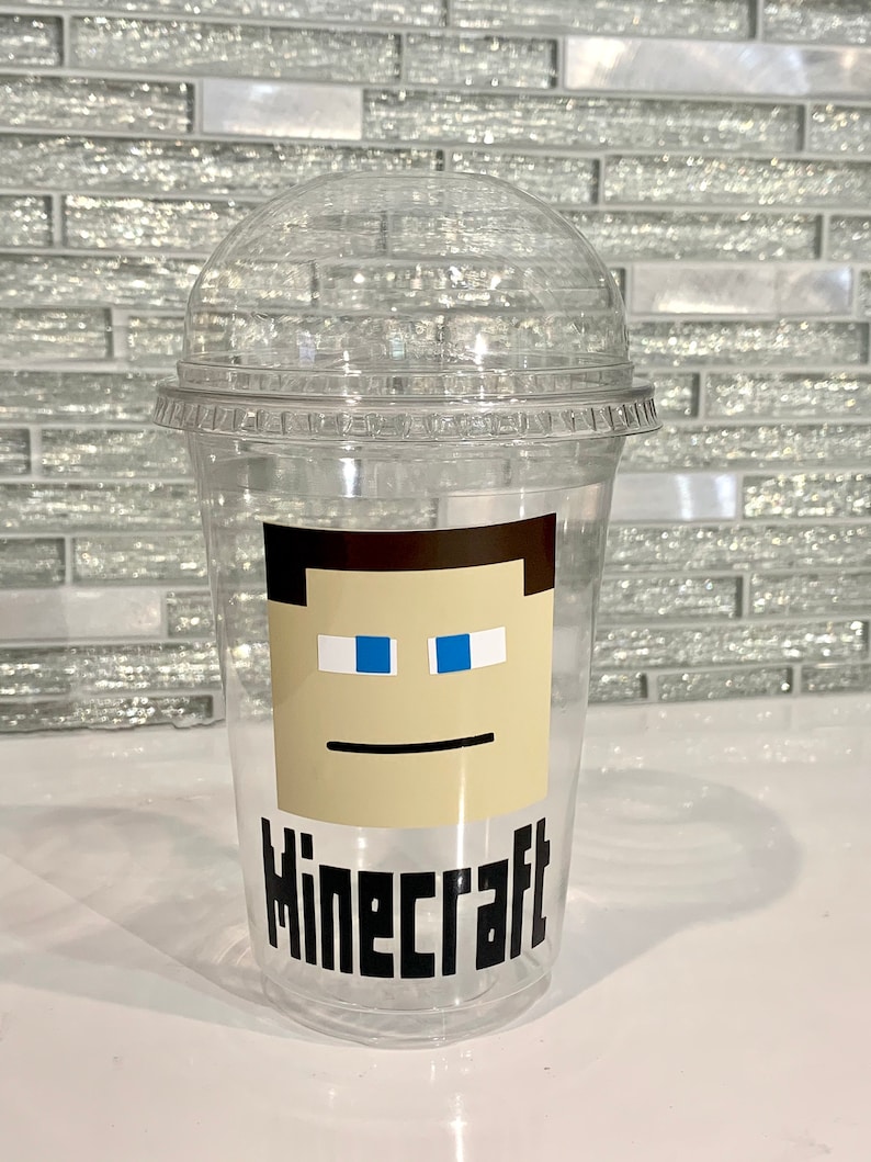 Minecraft Popcorn Cup/minecraft Birthday Party/gamer Birthday/minecraft ...