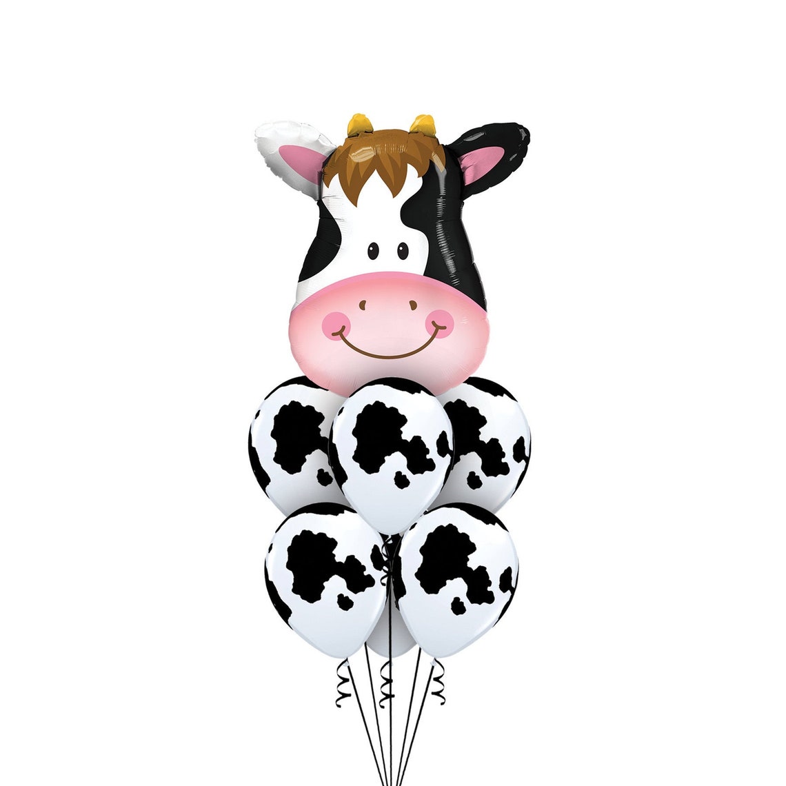 32 Cow Balloon & Six 11 Balloon Bouquet/barnyard | Etsy