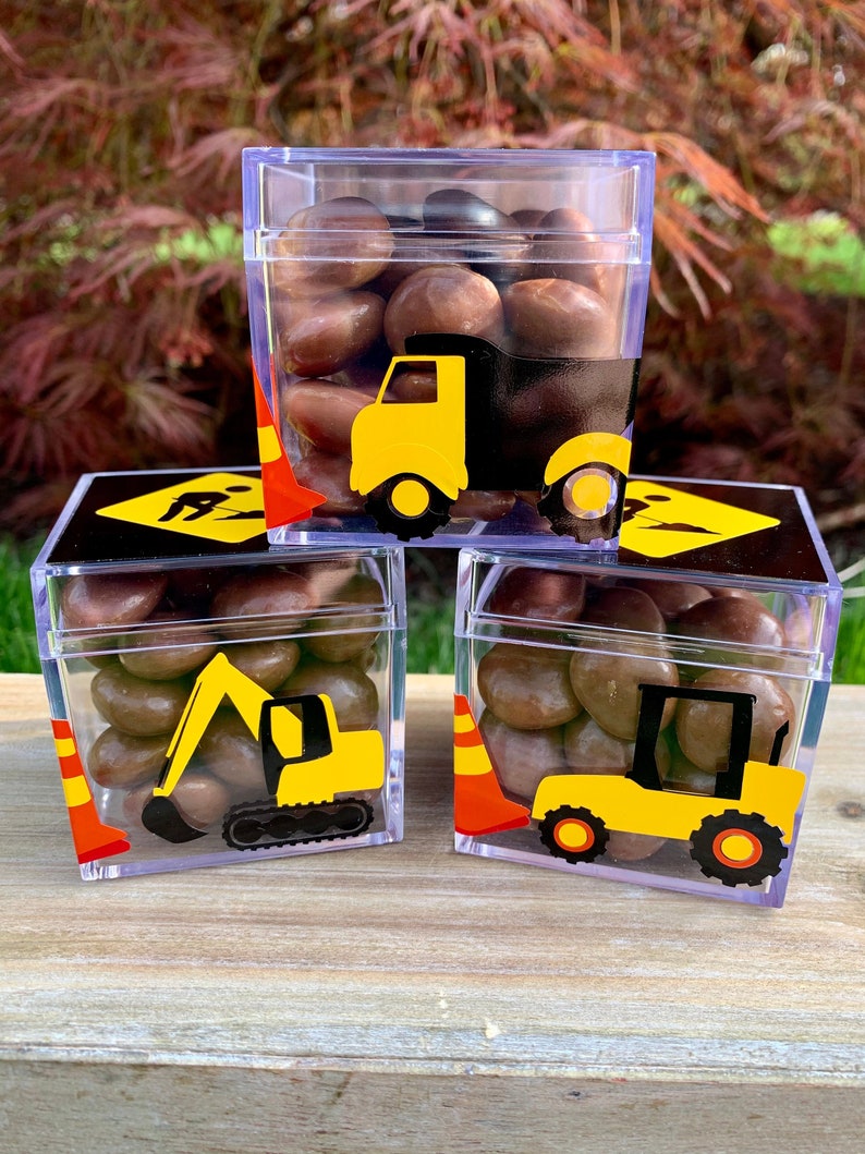 Construction Acrylic Cube/construction Party Cups/construction - Etsy