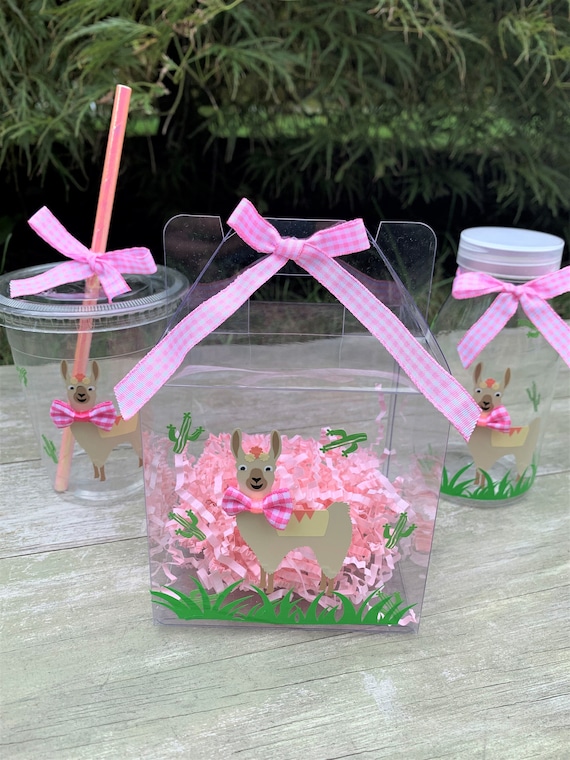 Llama Clear Gable Box / Llama Birthday Goody Bag / Llama Party | Etsy