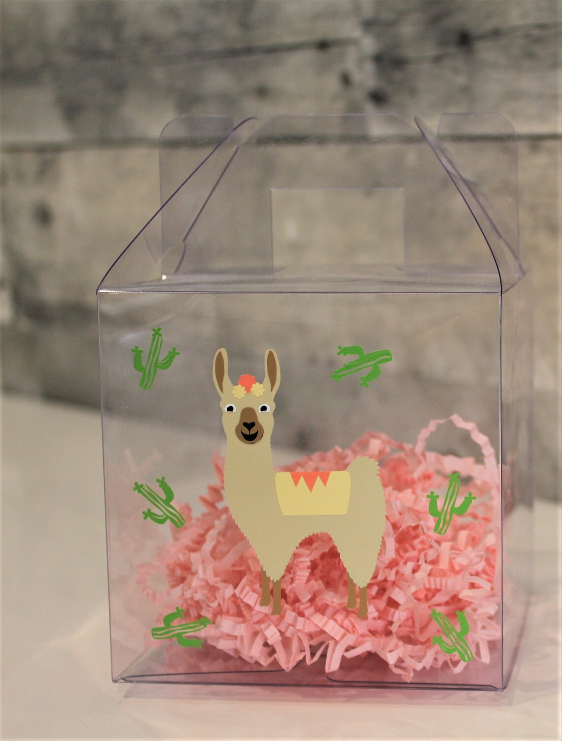 Llama Clear Gable Box / Llama Birthday Goody Bag / Llama Party | Etsy