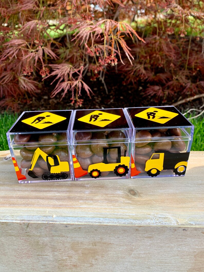 Construction Acrylic Cube/construction Party Cups/construction | Etsy