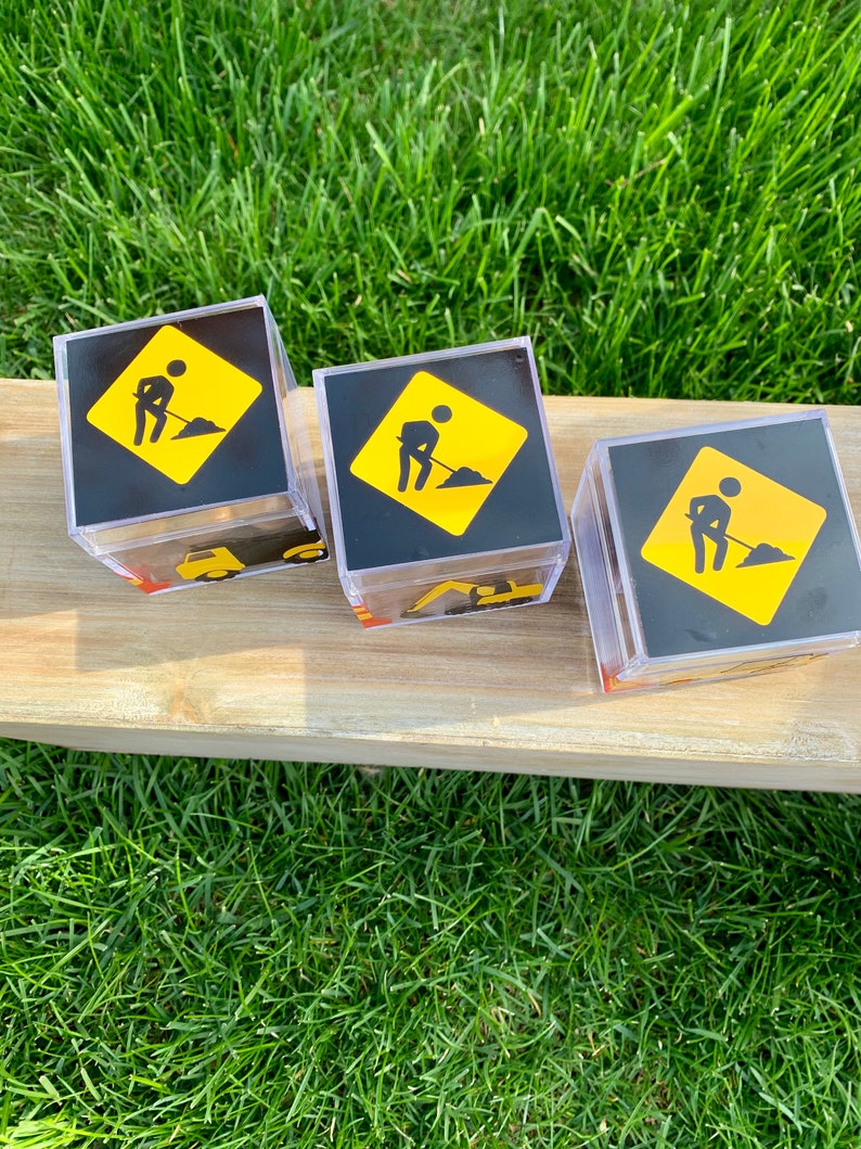 Construction Acrylic Cube/construction Party Cups/construction | Etsy